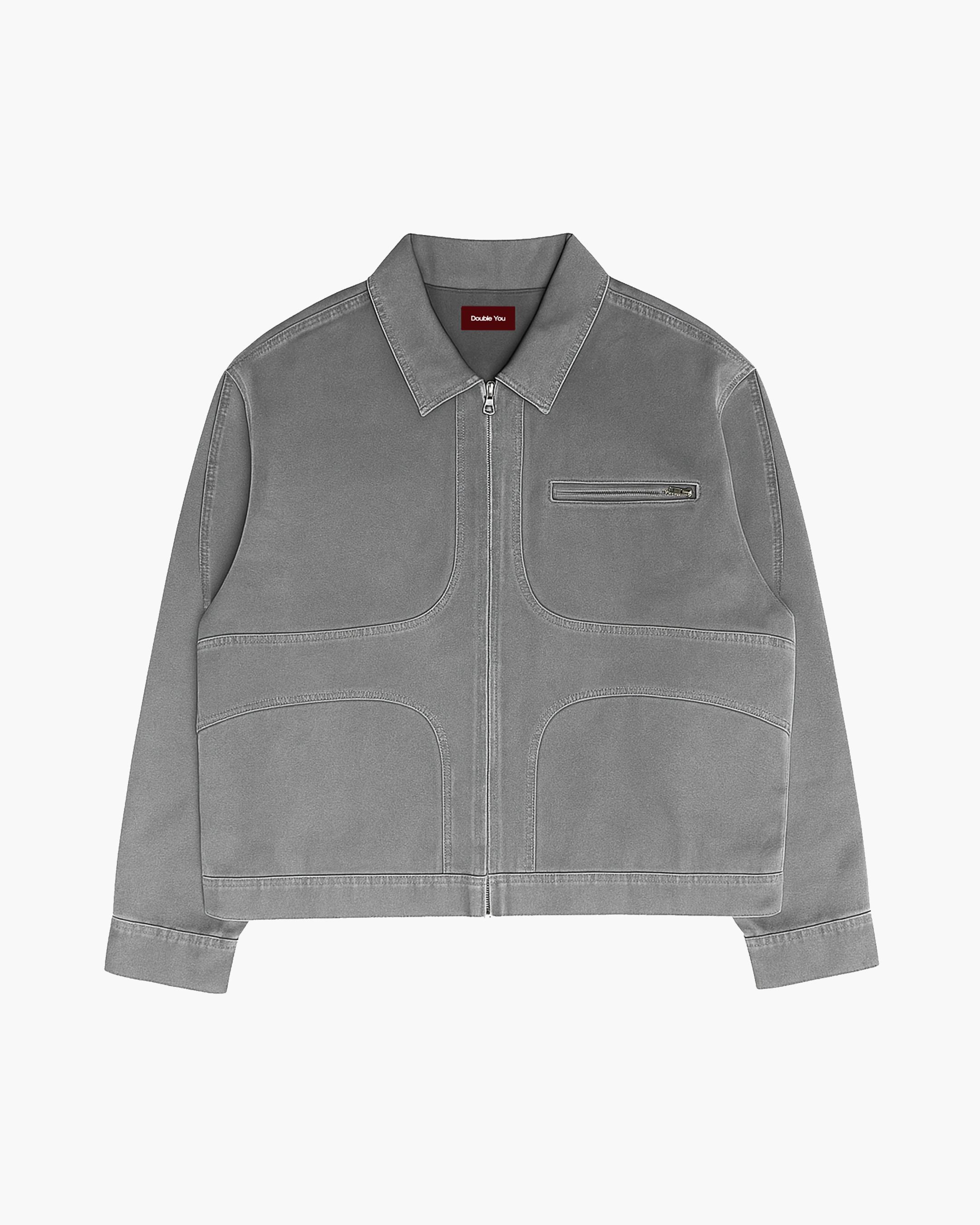 Workwear Jacket (Washed Grey) – Double You Studios
